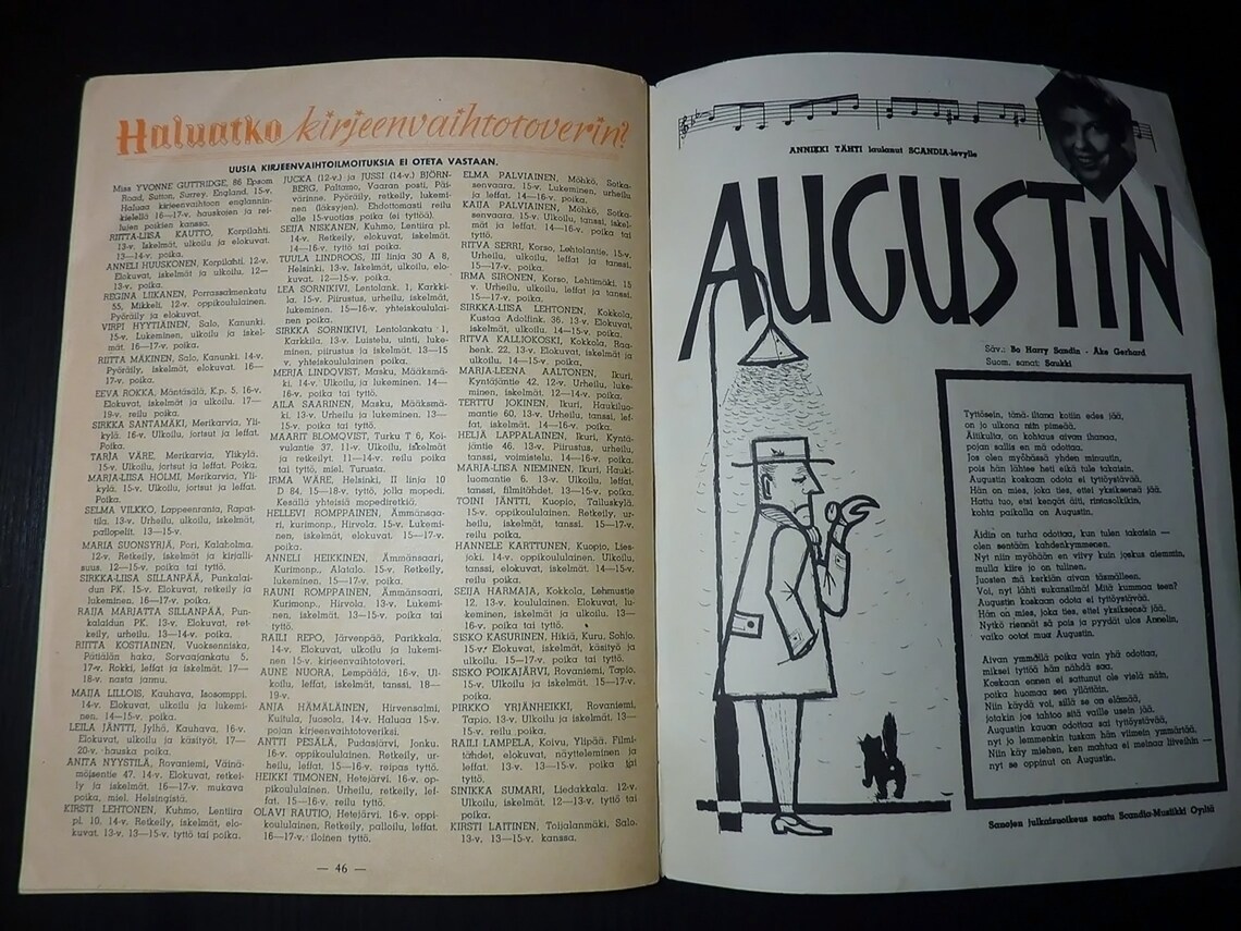 Finnish 1959 Ajan Sävel Magazine With Robert Wagner Feature Article ...