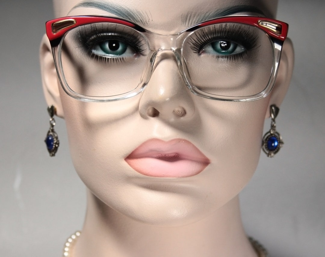 Very Small JET SET Early 80's Preteen Size Preppy Clear Red and Gold ...