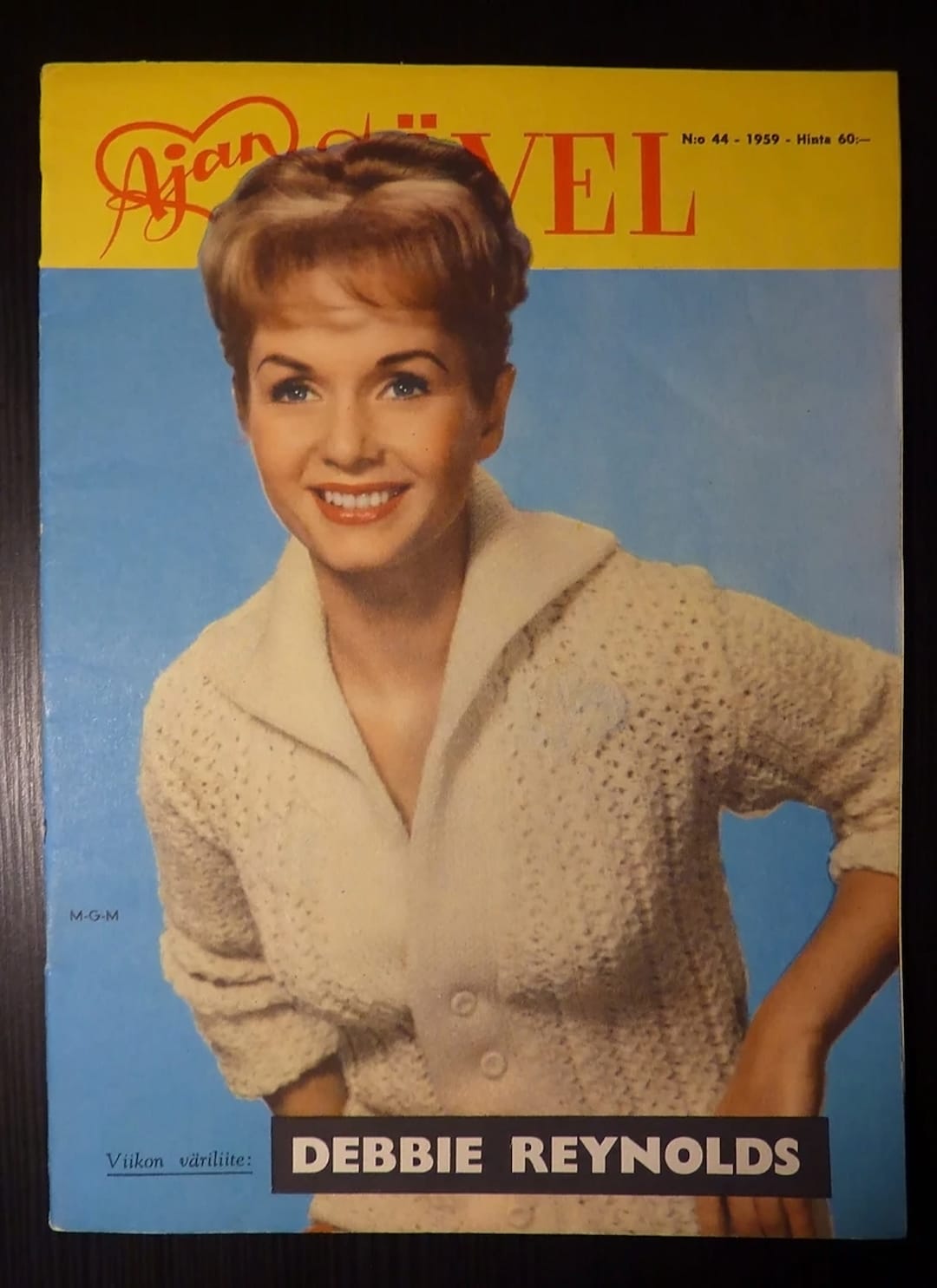 Finnish 1959 Ajan Sävel Magazine With Debbie Reynolds Cover and ...