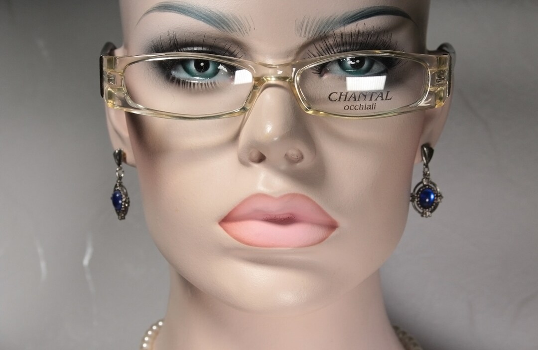 Clear Light Honey and Black CHANTAL Mod. P475 Unworn 1990's Very Sleek ...