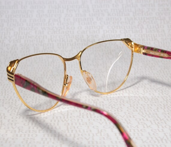 True 1980's ZAGOR Mod. 1097 Gold Rims and Violet Red … - Gem