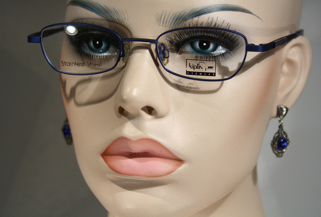 Unworn 1990's KIPLING K249 Satin Blue Metal Vintage Women's Eyeglass ...
