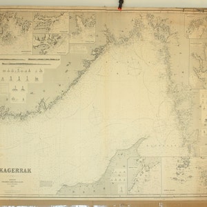 Genuine 1889 / 1890 Antique Blueback Sea Chart : James Imray & Son ...