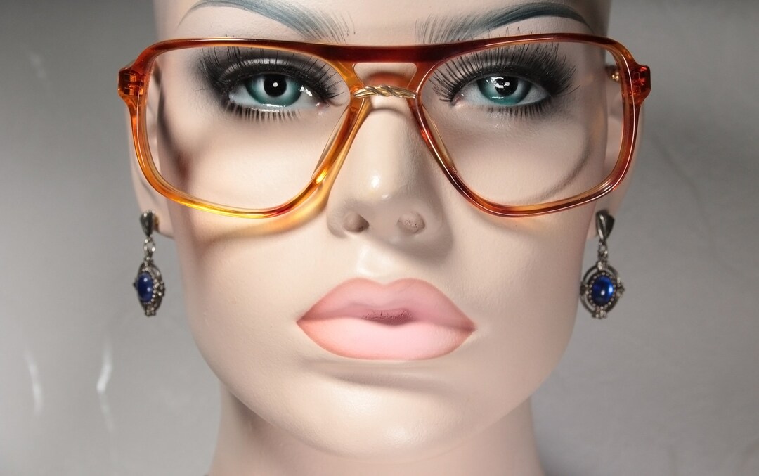 True Vintage Late 70s / Early 80s CHRISTOPHER D. Clear Orange and Brown ...