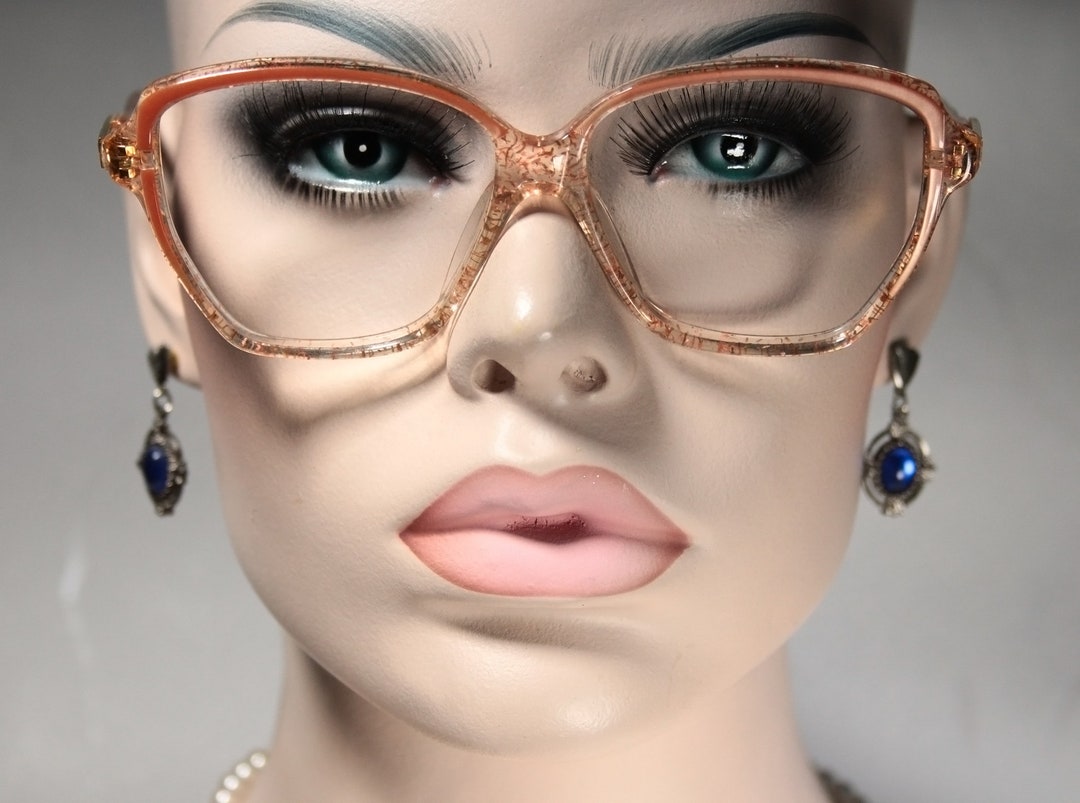 Unworn CHRISTOPHER D. (dunhill) Early 1980's Clear Peachy Glitter ...