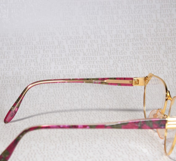 True 1980's ZAGOR Mod. 1097 Gold Rims and Violet Red … - Gem
