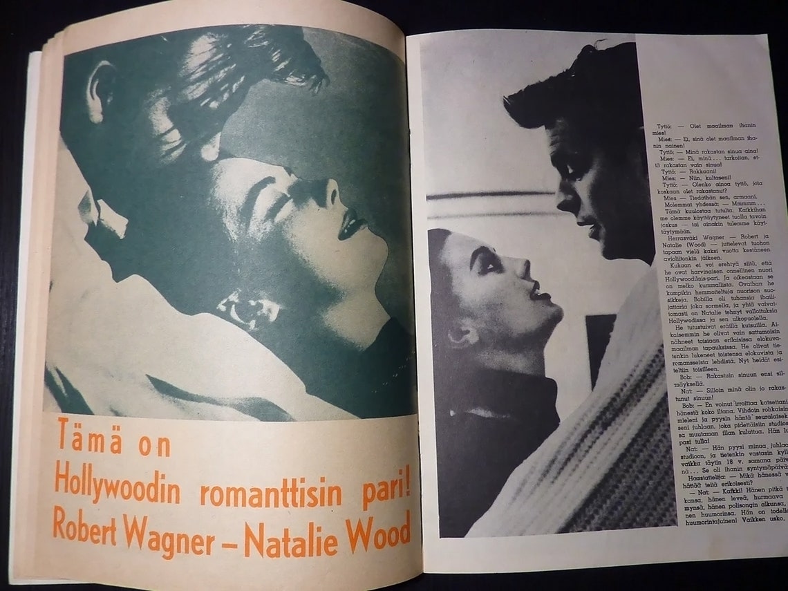 Finnish 1959 Ajan Sävel Magazine With Robert Wagner Feature Article ...