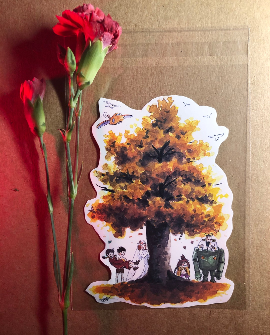 Future Boy Conan Tree Watercolor Original Design Sticker - Etsy