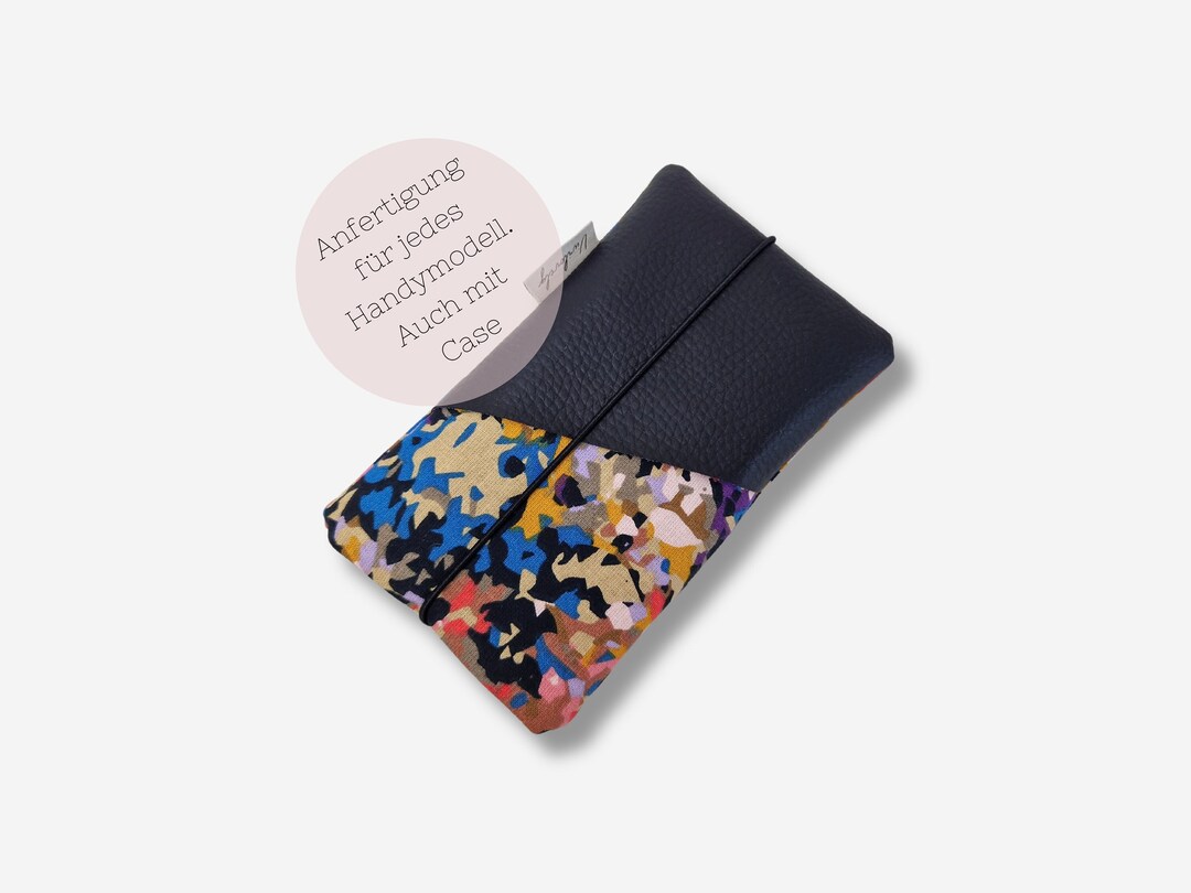 Mobile Phone Case Made of Fabric With an Extra Compartment Made of Faux ...