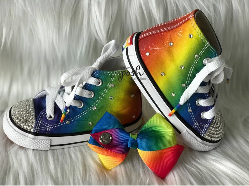 Jojo Siwa Inspired Dream Tour Custom Rhinestone Converse Shoes and Hair ...