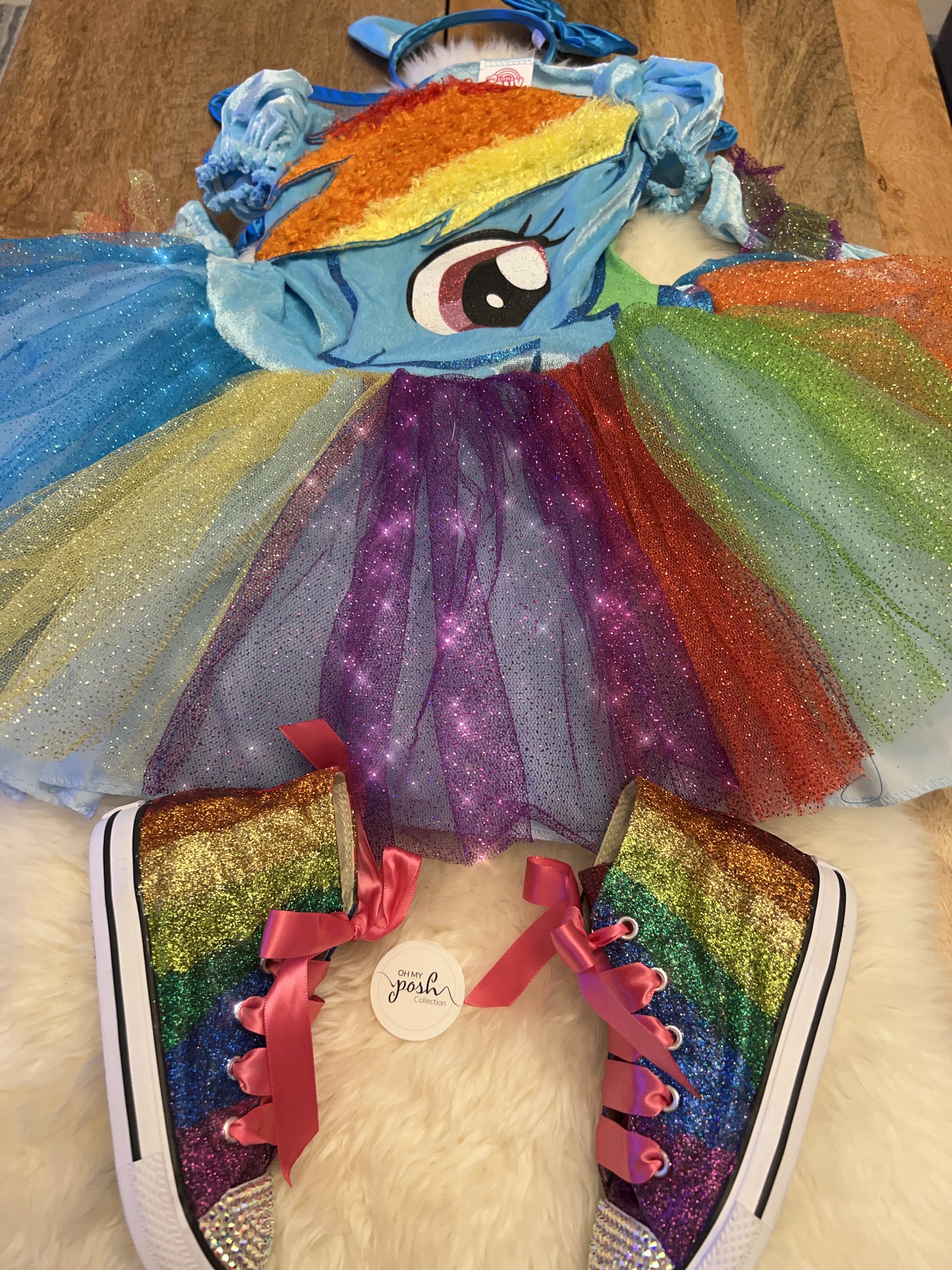 Girls Rainbow Dash Costume My Little Pony Inspired Rainbow Birthday