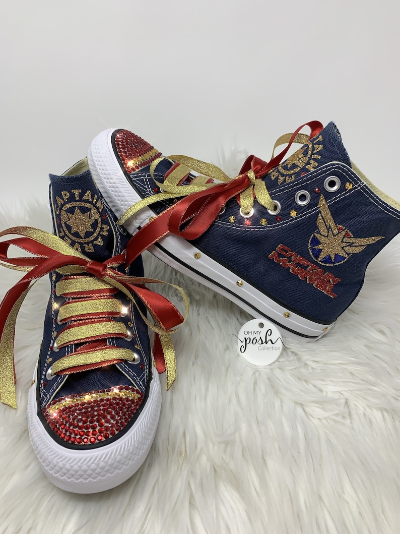 Super Hero Inspired Custom Bling Converse Birthday Shoes - Etsy