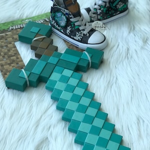 Minecraft Inspired Custom Bling Converse Birthday Halloween Shoes ...