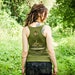 Racerback, CUT-OUT TOP With Lace and Brass Beads Olive Green - Etsy