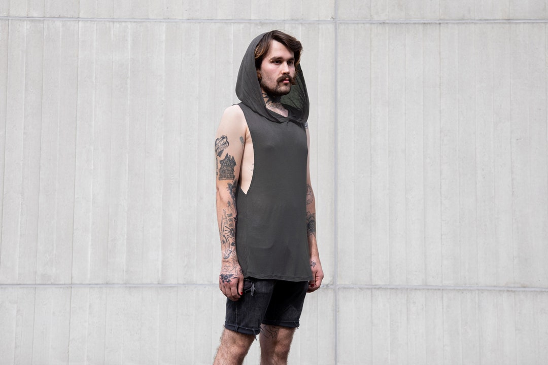TRANSLUCENT TANK TOP - With Hood - Metal-gray - Etsy