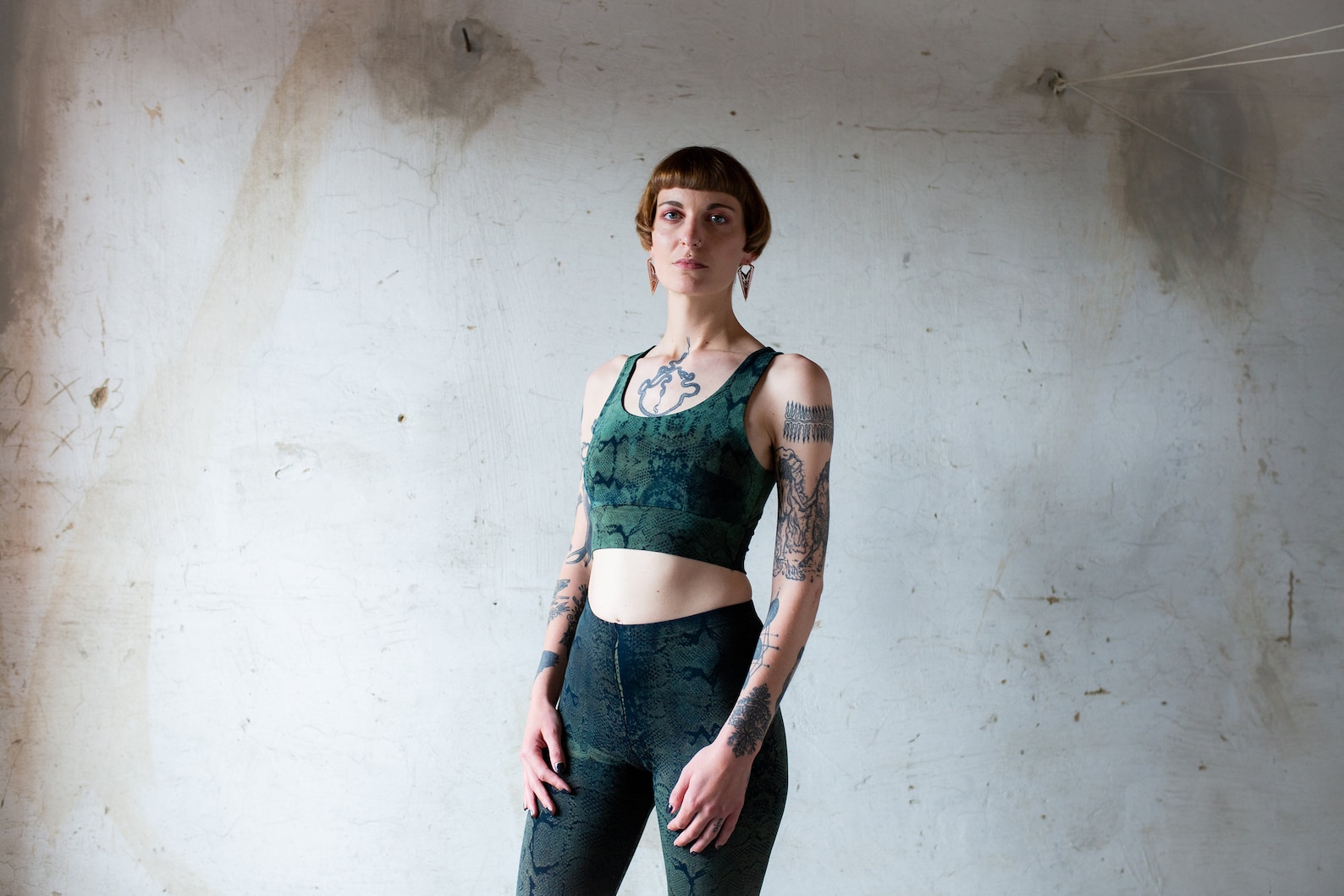 YOGA BRA - Bra Top, Bralette, Bustier - With Snake Pattern - Batik, Tie ...
