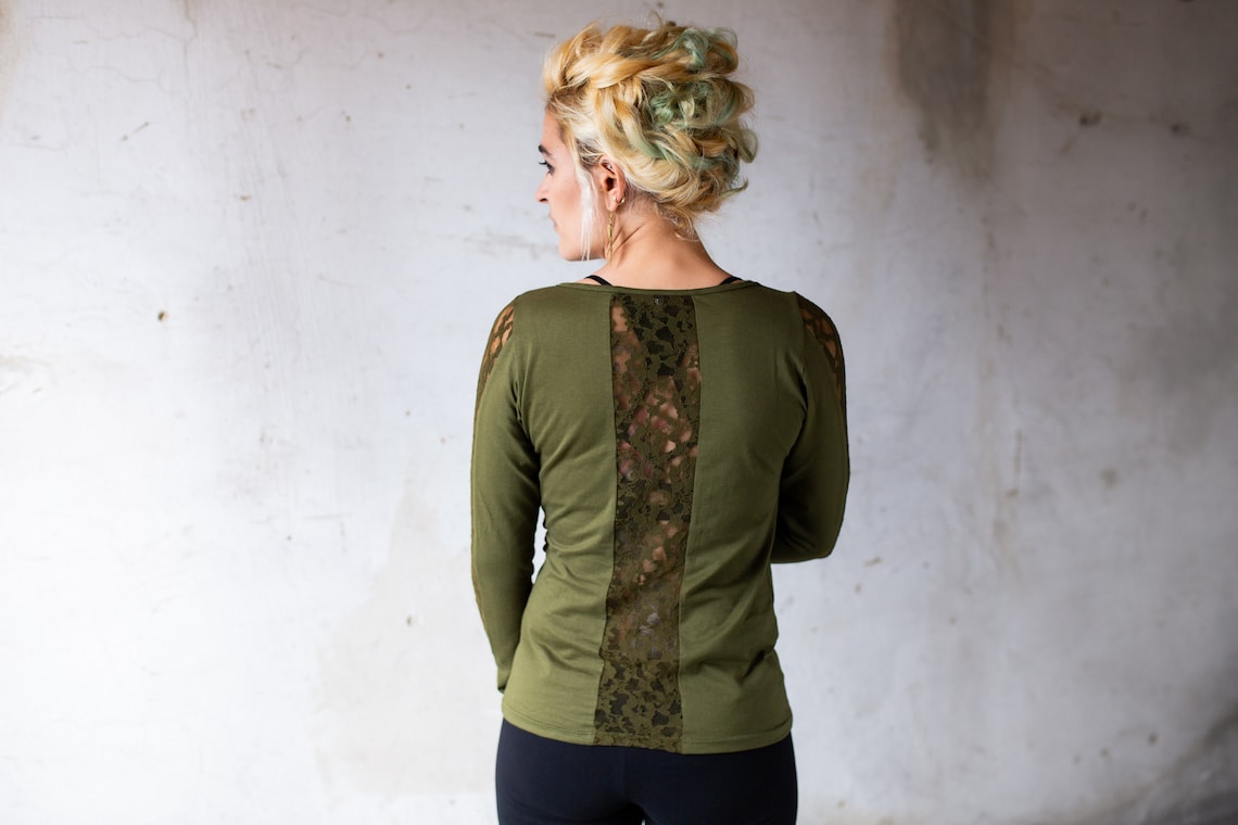 Close Fitting Long Sleeve Top Long Sleeve Shirt With | Etsy