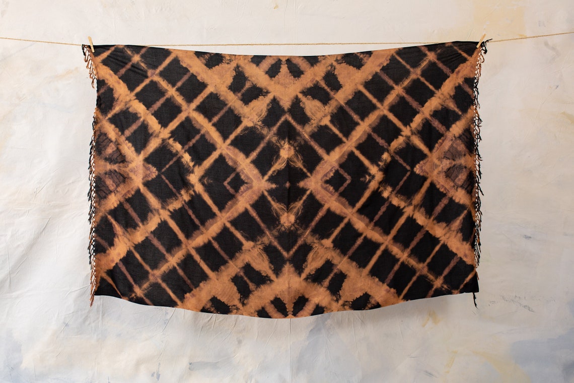 SARONG With ZIG-ZAG Pattern / Pareo Scarf Shawl With - Etsy