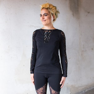 Close Fitting Long Sleeve Top, Long Sleeve Shirt - With Transparent ...