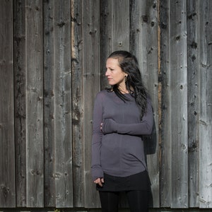 TRANSLUCENT SHIRT - Long Sleeve Shirt - With Visible Seams - Lavender ...