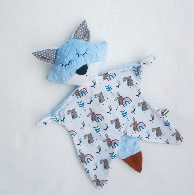 Baby Fox Comforter Toy Cute Plush Doudou Orange Fox Sensory | Etsy