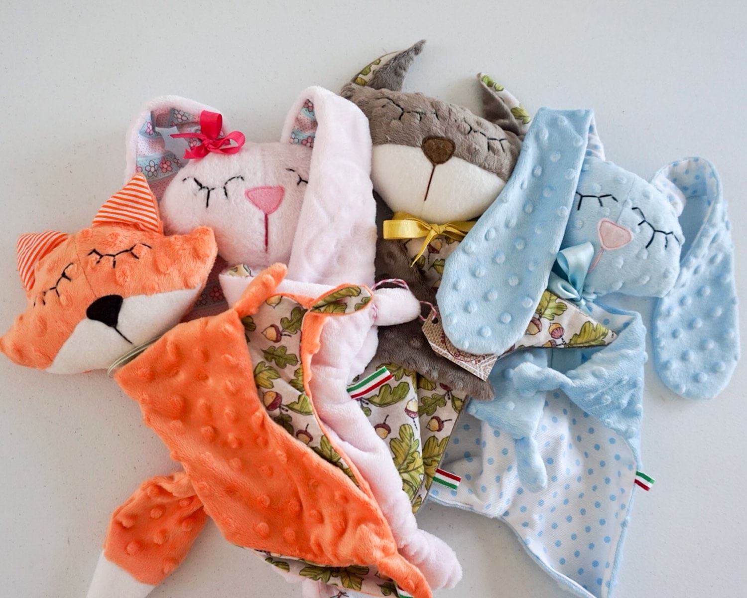 Baby Fox Comforter Toy Cute Plush Doudou Orange Fox Sensory | Etsy