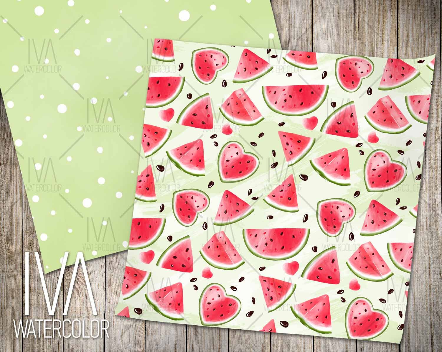 Watermelon Digital Paper Seamless Patterns for Instant - Etsy