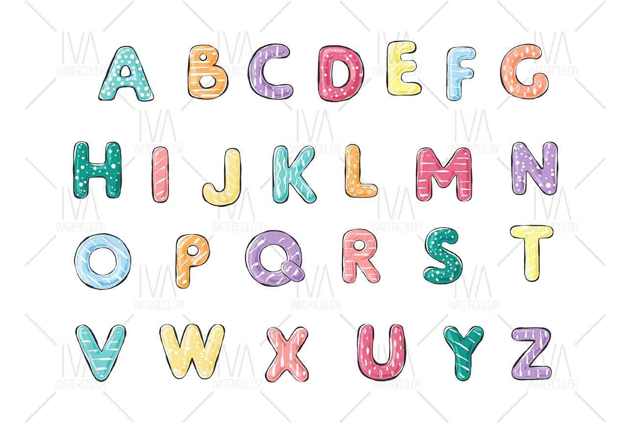 Unique Alphabet Patterns ABC Letters Printable Clipart Cute - Etsy