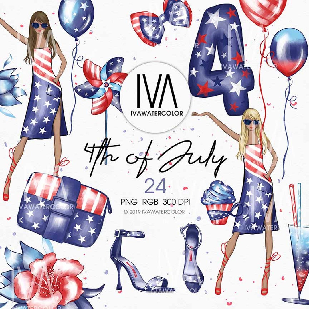 4th of July Clipart, Independence Day, Fourth of July Clipart, Party ...