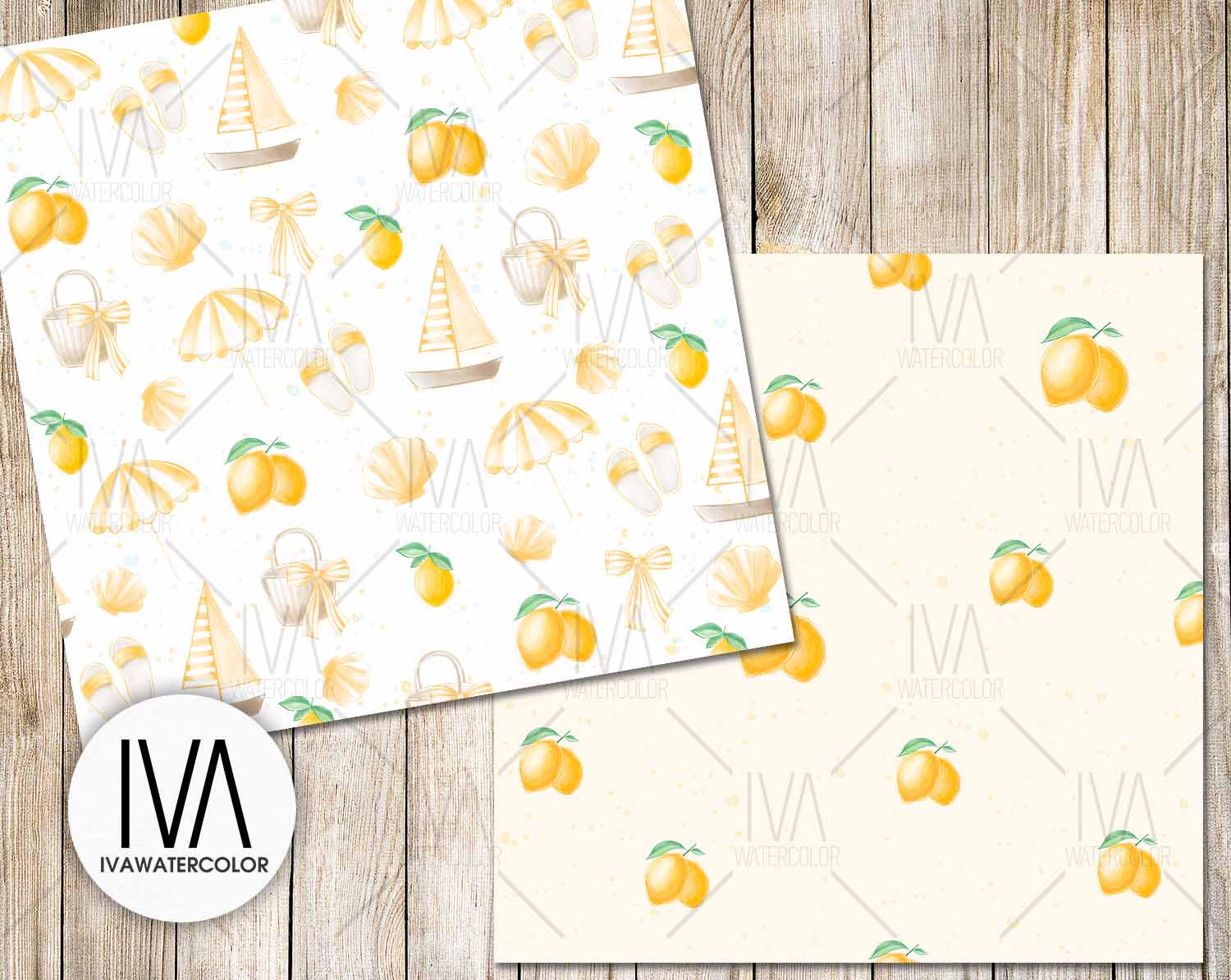 Lemon Seamless Pattern, Yellow Digital Paper Lemon Tree, Scrapbook ...