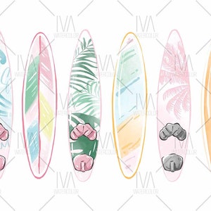 Summer Clipart, Beach Camping Clipart, Sea Surf, Caravan Clipart ...