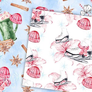 Christmas Time, Winter Seamless Pattern Digital Paper, Fashion ...