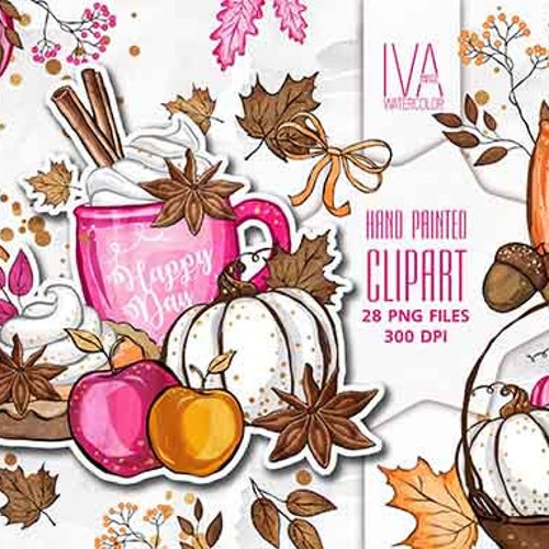 Thanksgiving Clipart Fall Clipart Autumn Clipart Scrapbook - Etsy