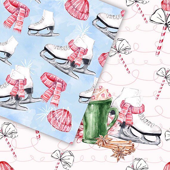 Christmas Time, Winter Seamless Pattern Digital Paper, Fashion ...