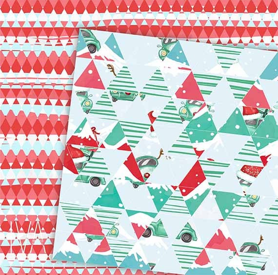 Christmas Digital Paper Christmas Seamless - Etsy
