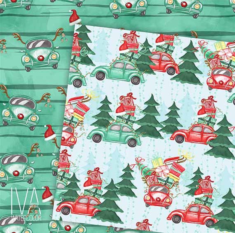 Christmas Digital Paper Christmas Seamless - Etsy