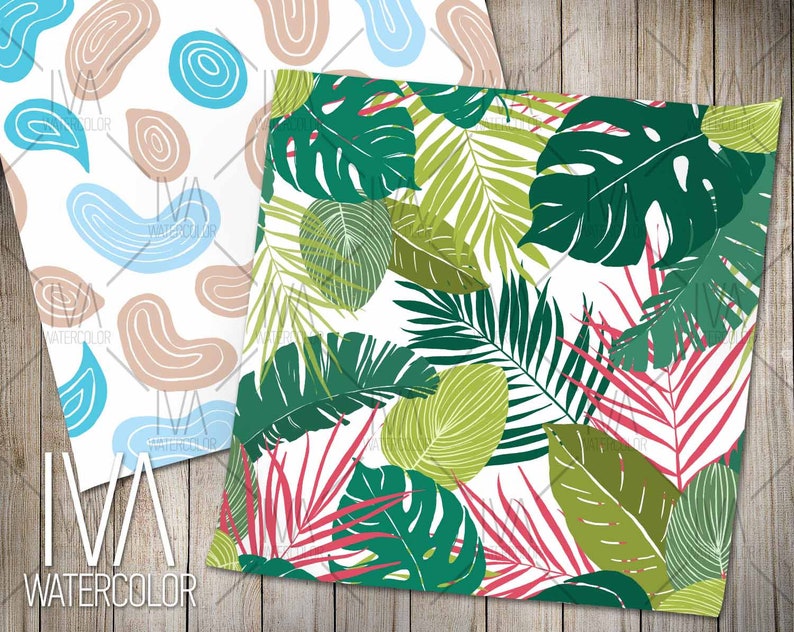 Summer Surfing Digital Paper, Summer Digital Paper, for Printing on ...