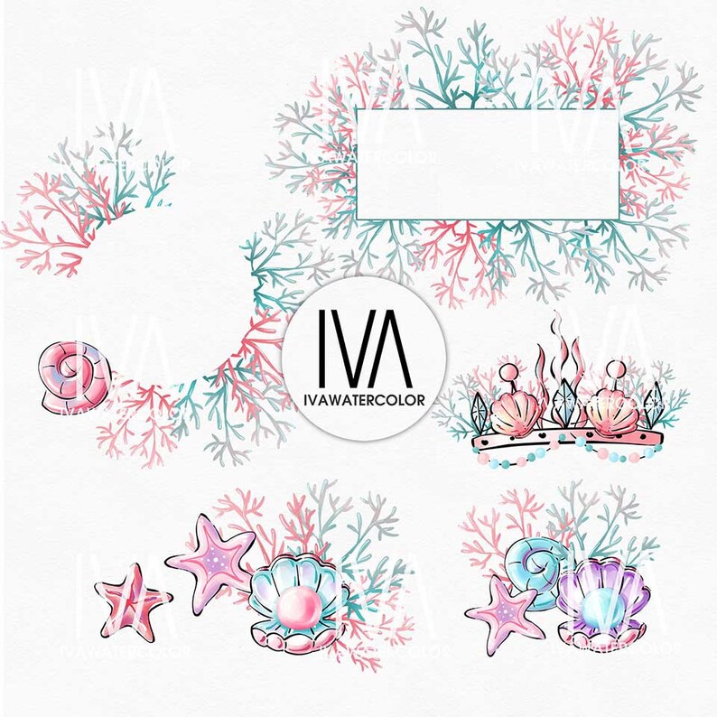 Tails Sea Clipart PNG Patterns, Mermaid Tails Clipart, Seashell Clipart ...