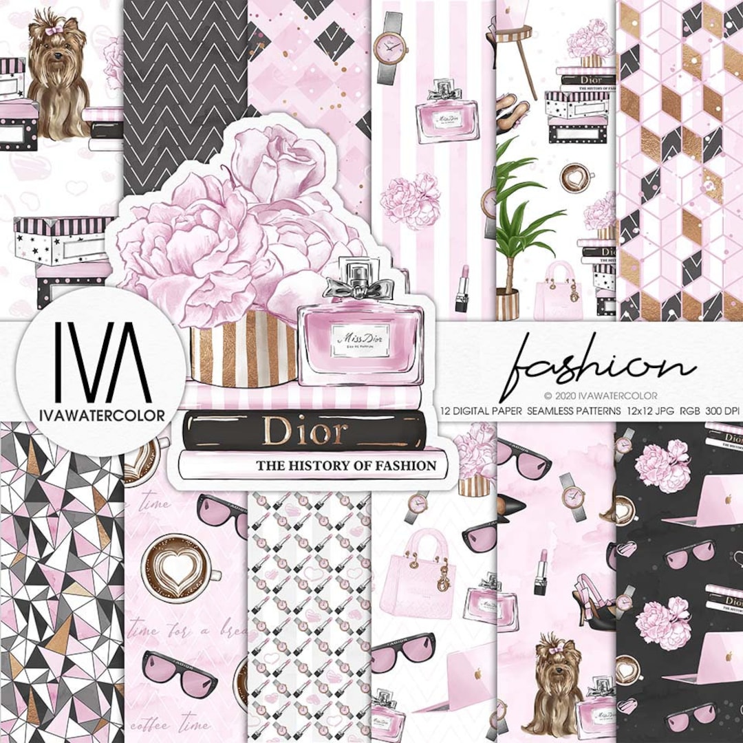 Fashion Day Digital Paper, Fashion Digital Accessories, Yorkshire ...