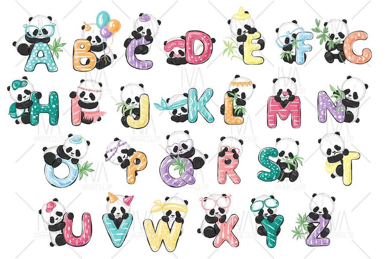 Unique Alphabet Patterns ABC Letters Printable Clipart Cute - Etsy