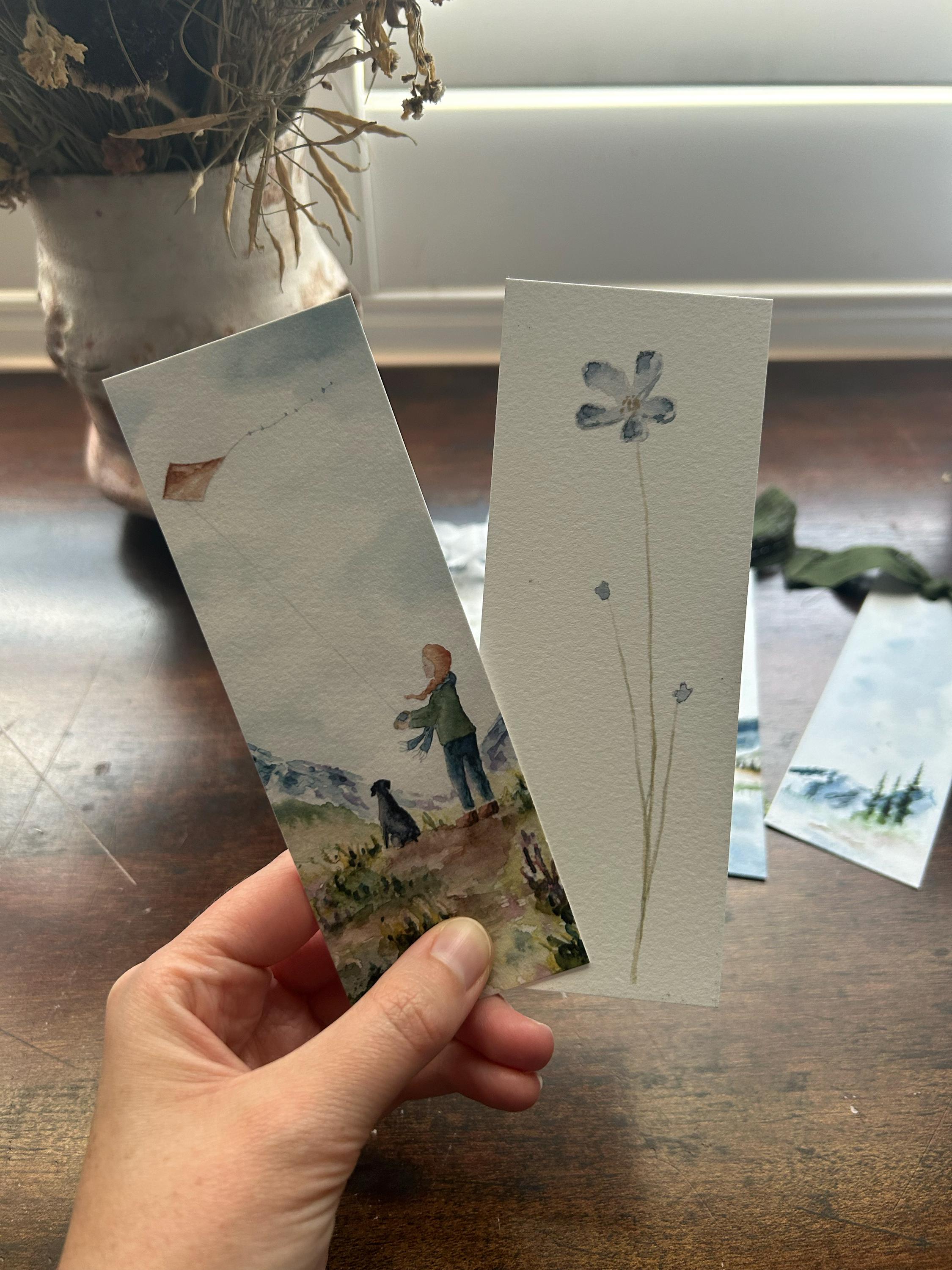 Mountain Bookmarks, Bookmarks, Bookworm Bookmarks, Whimsical Bookmarks ...