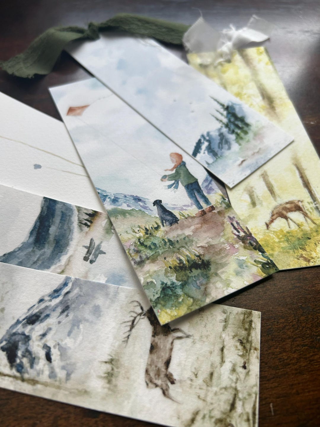 Mountain Bookmarks, Bookmarks, Bookworm Bookmarks, Whimsical Bookmarks ...