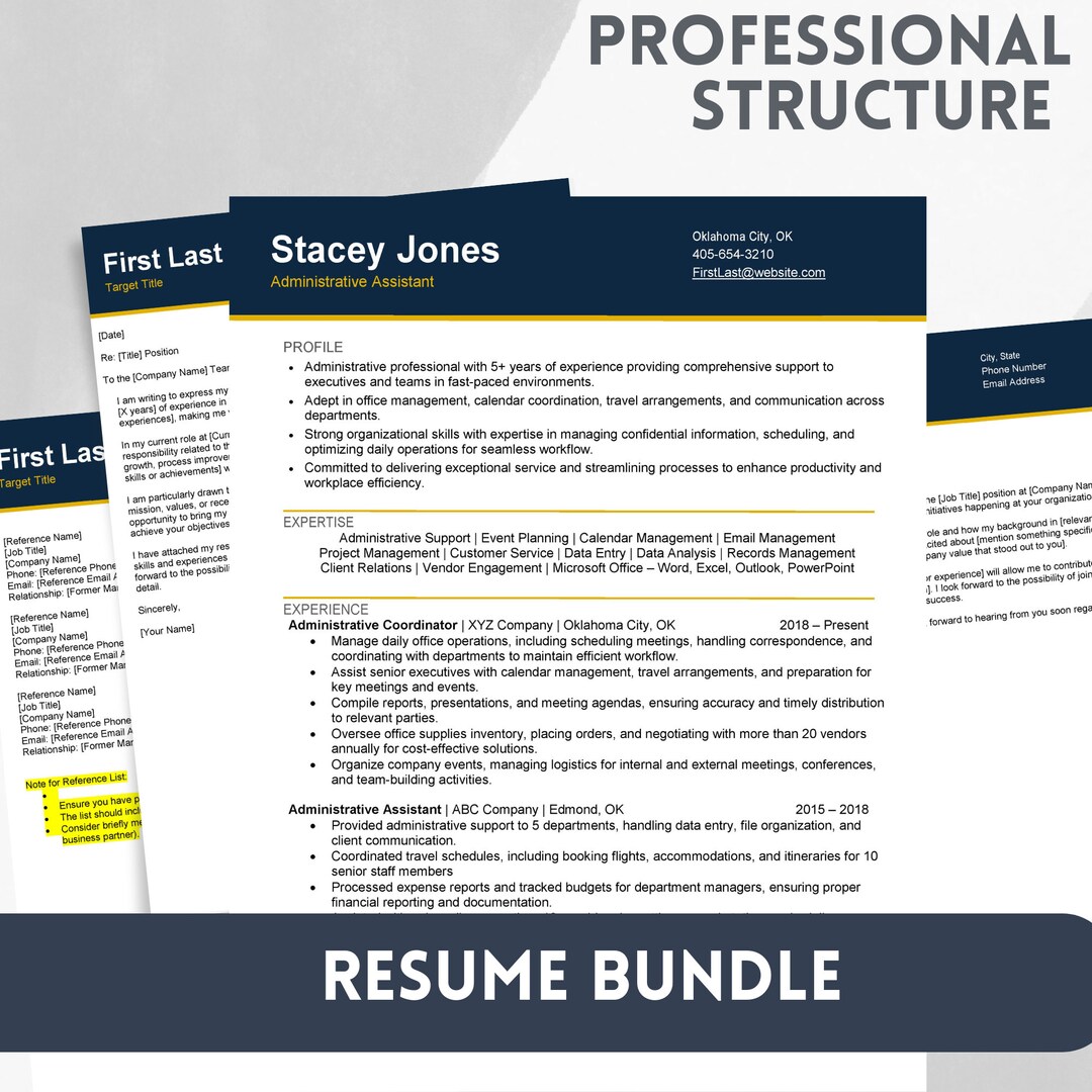 Professional Structure Resume Template | Ats-friendly 1 Page Resume ...