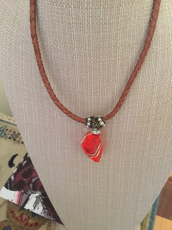 Scarlet Shift red Andara With an 18 Inch Saddle Tan Braided - Etsy Canada