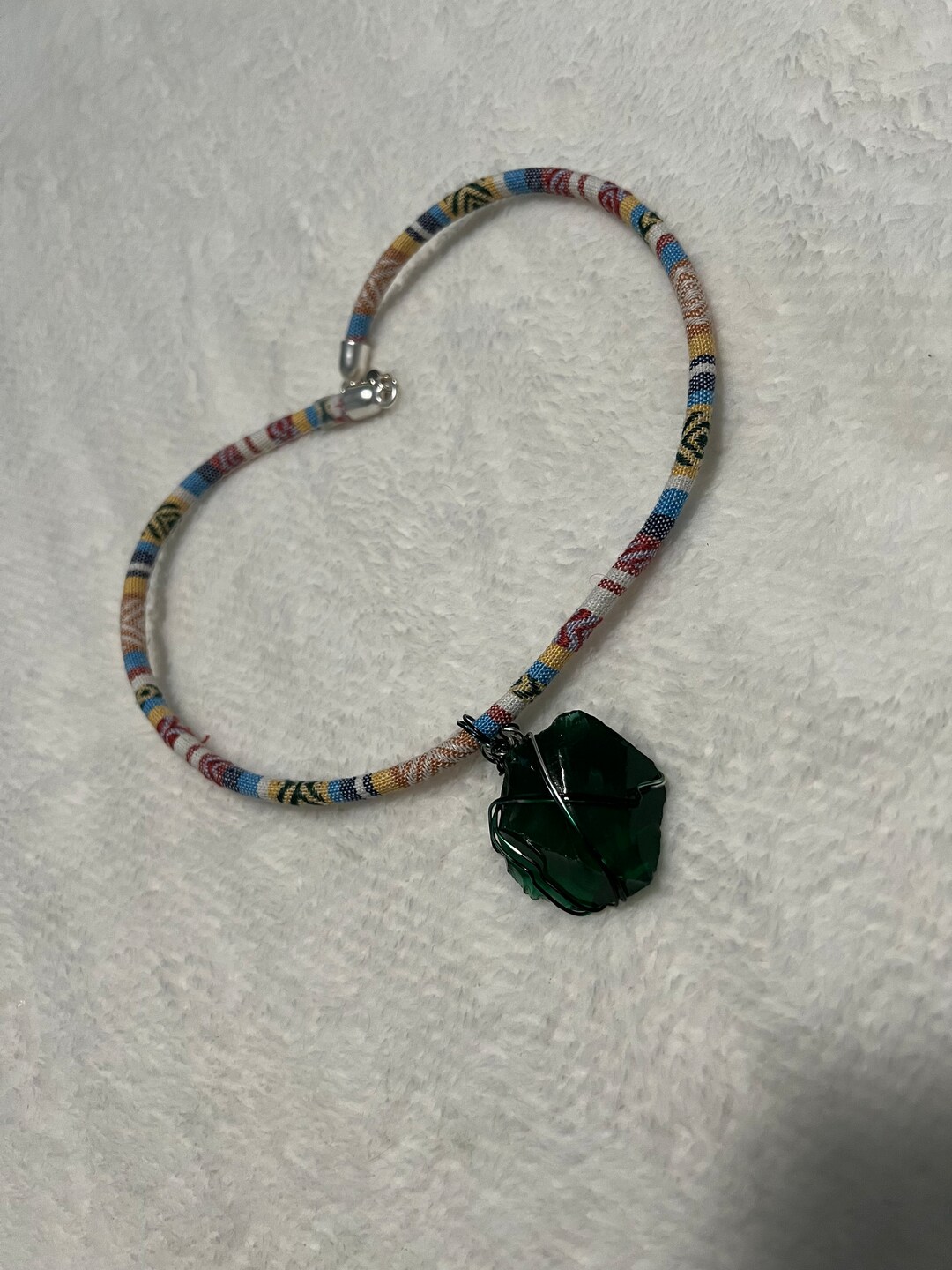 Merlin Green Andara With a Ethnic Cloth Necklace gold Rush Theme 18 ...