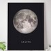 Moon Poster, Moon Wall Art, Affiche Scandinavian, Moon Print, La Luna ...
