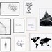 Wanderlust Gift, Gallery Wall Set, World Map Wall Art, World Map Print ...