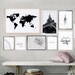 Wanderlust Gift, Gallery Wall Set, World Map Wall Art, World Map Print ...