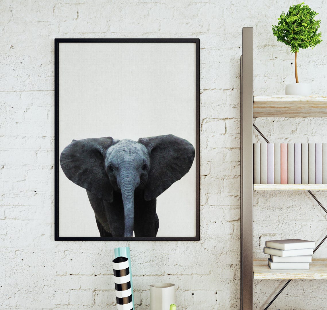 Elephant Wall Art, Elephant Nursery, Elephant Print, Elephant Poster ...