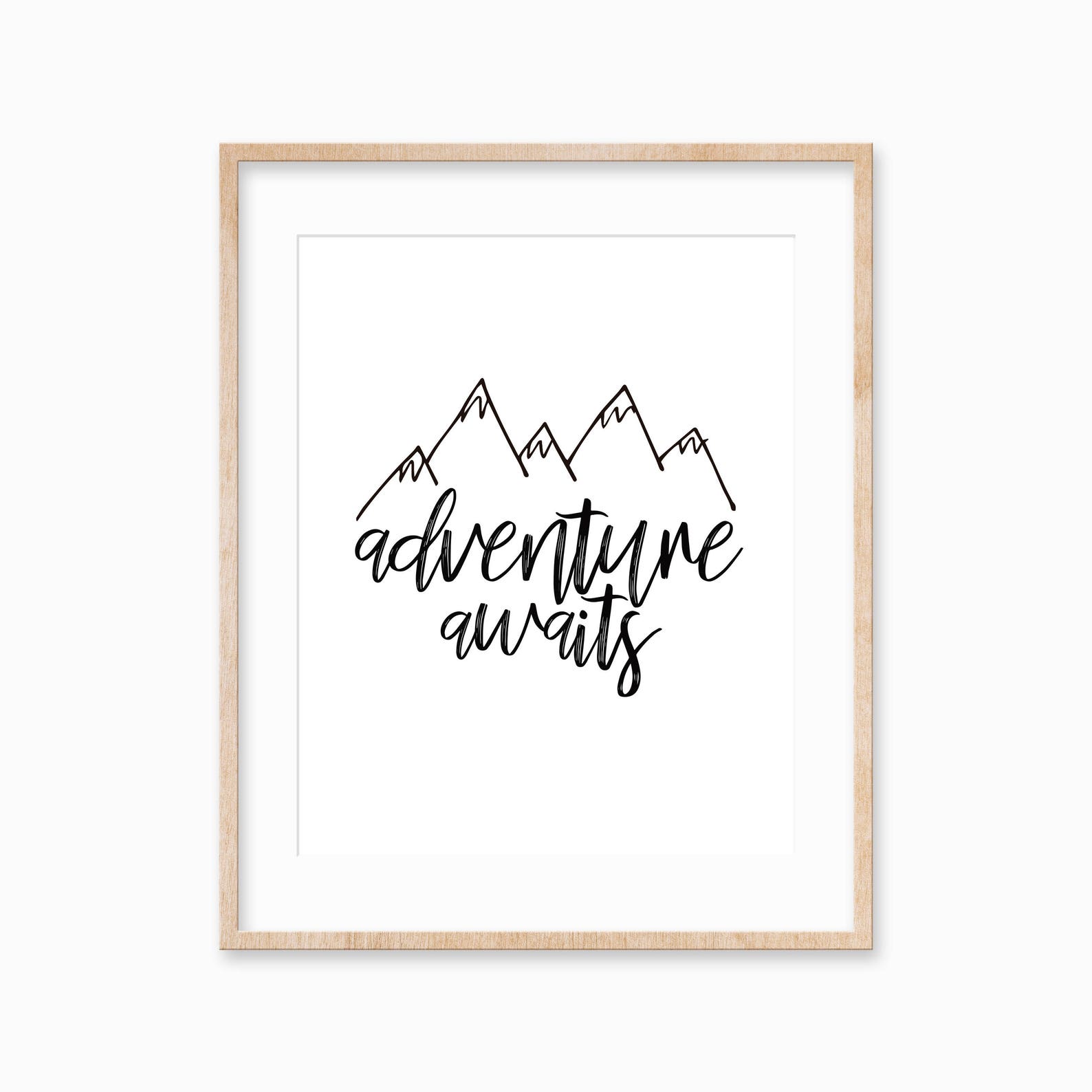 Adventure Awaits Adventure Print Line Drawing Print - Etsy